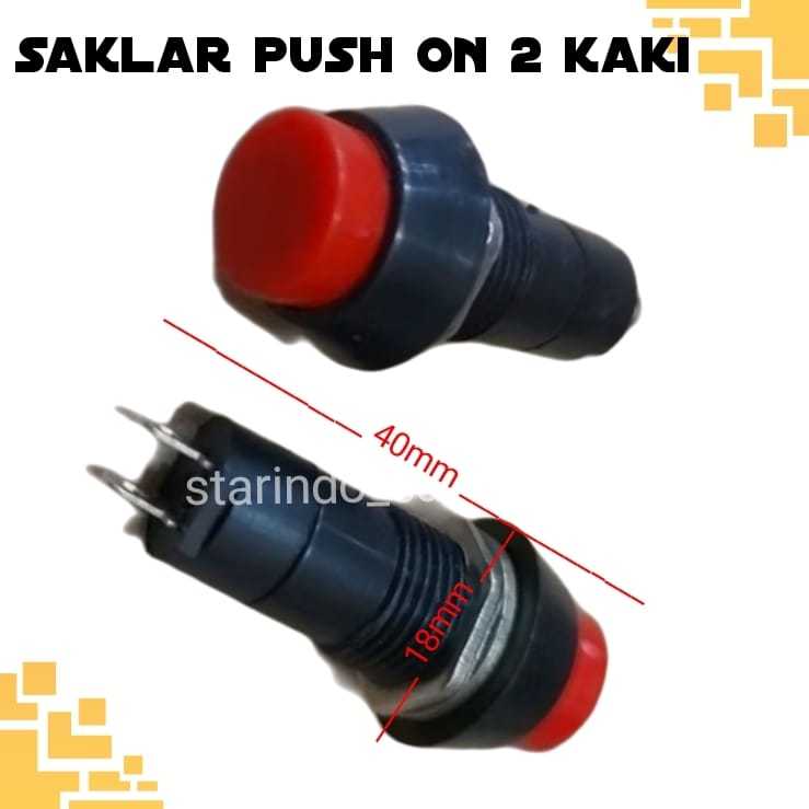 Jual Saklar push on mini switch 2 pin | Shopee Indonesia