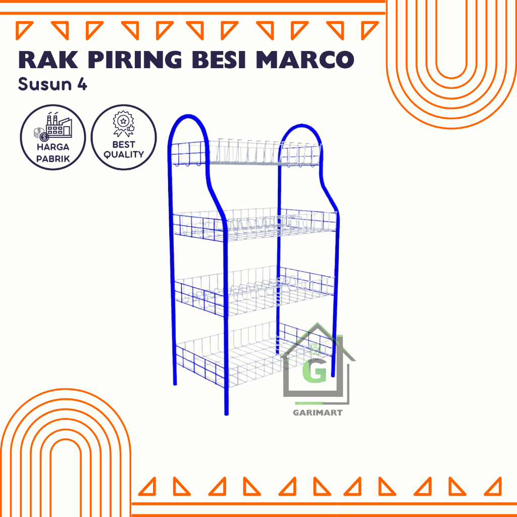 Jual Rak Piring Besi Besar Jumbo Susun 4 Marco | Shopee Indonesia