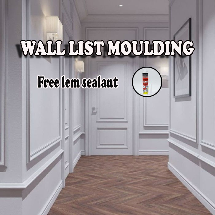 Jual WD Wall Moulding List Ukuran 290cm PVC Ukiran Dinding Lis Molding ...