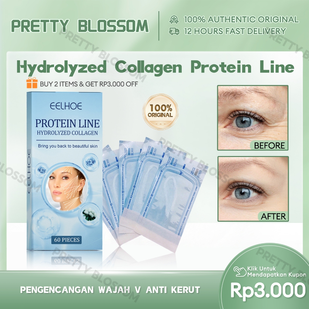 Jual EELHOE Hydrolyzed Collagen Protein Line 60pcs High Protein ...