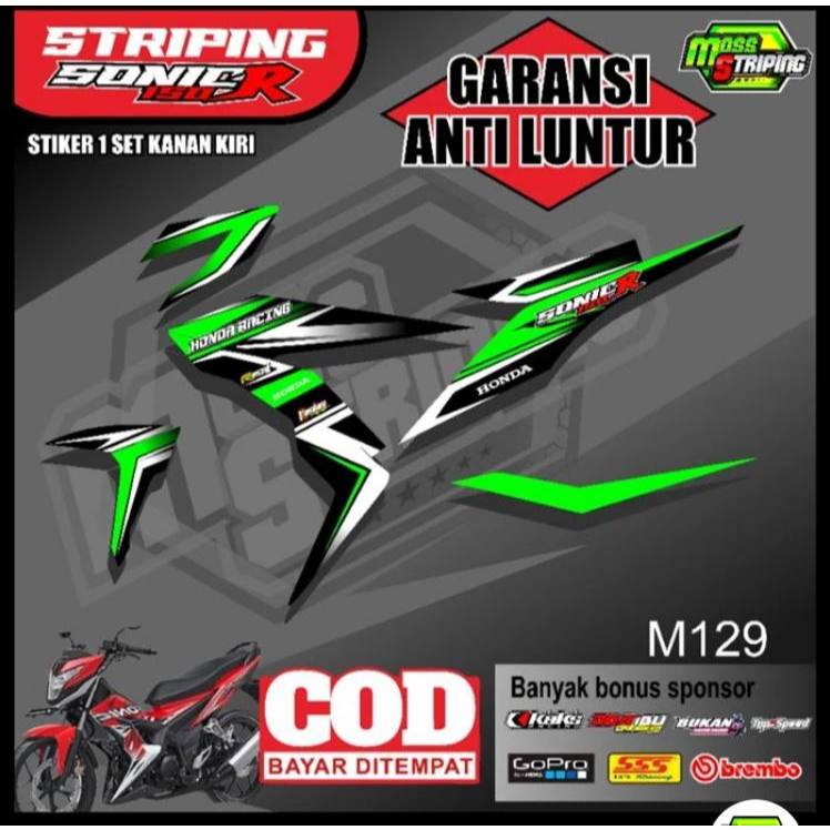 Jual STRIPING STICKER SETIKER MOTOR VARIASI HONDA SONIC 150R STIKER ...