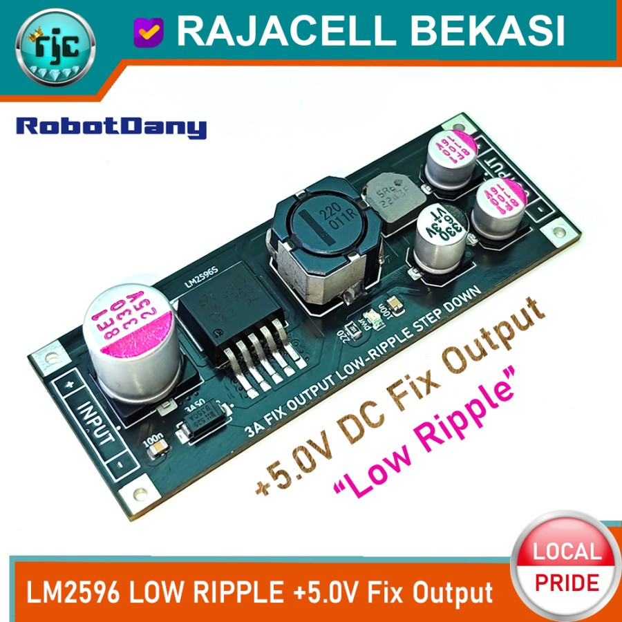 Jual LM2596 LOW RIPPLE 3A Step down 3,3V 5V 12V Fix and Adjustable Out Buck Converter Stepdown ...