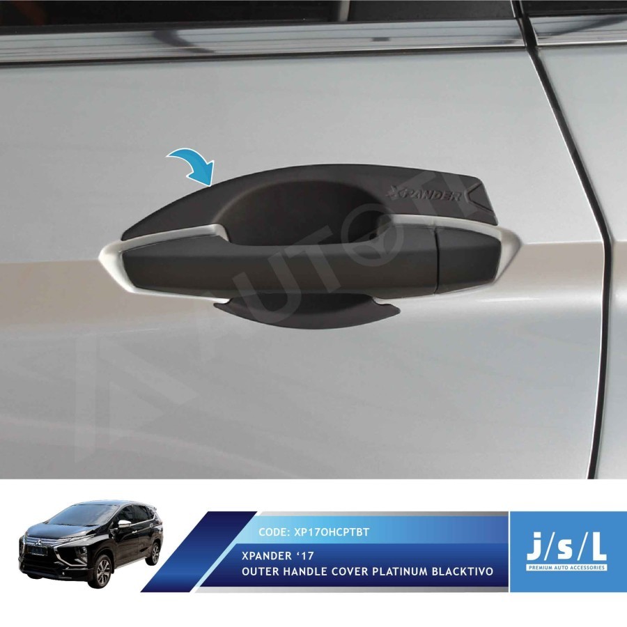 Jual Xpander Outer Handle Cover Platinum Blacktivo JSL Mangkok Pintu Hitam Doff | Shopee Indonesia