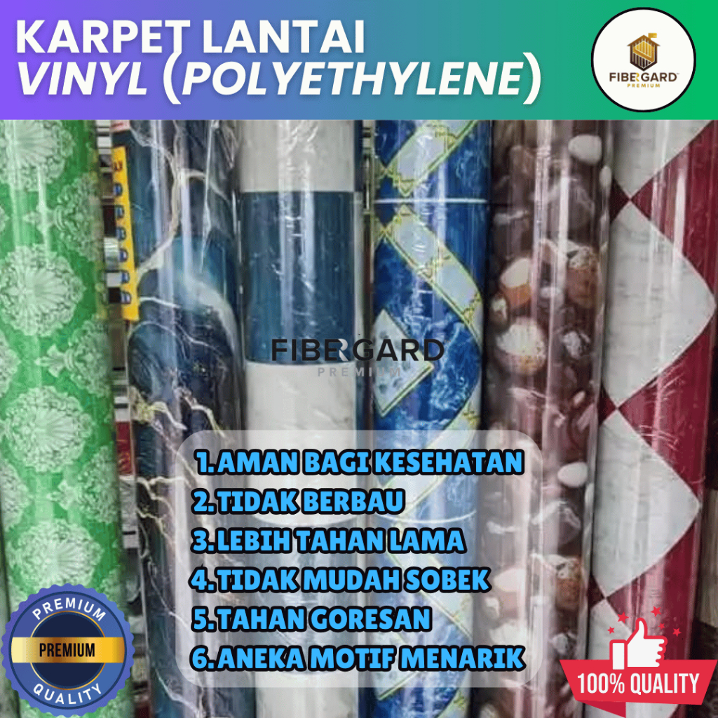 Jual [Per 1/2m] FIBERGARD - VINYL Karpet Lantai POLYETHYLENE Lebar 1 ...