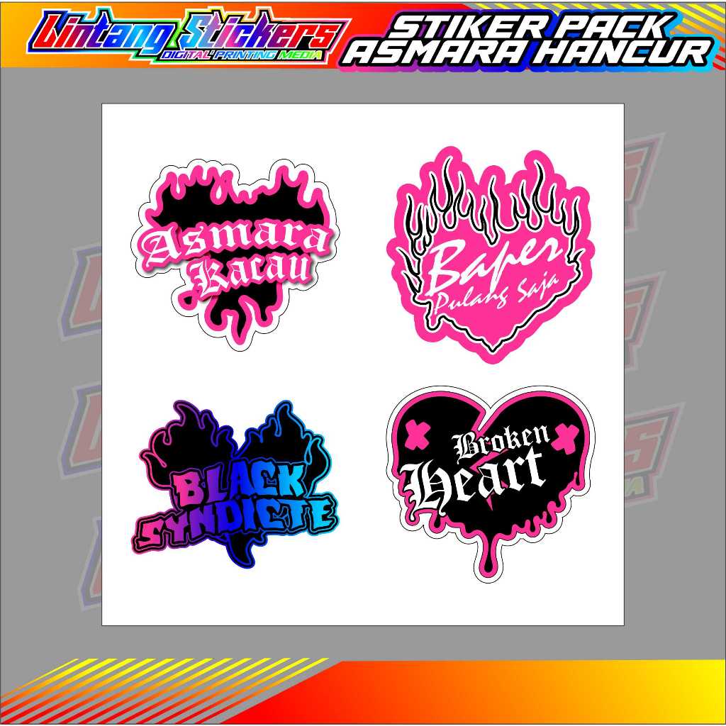 Jual STICKER PACK ASMARA HANCUR / STICKER PACK KATA KATA VIRAL ...