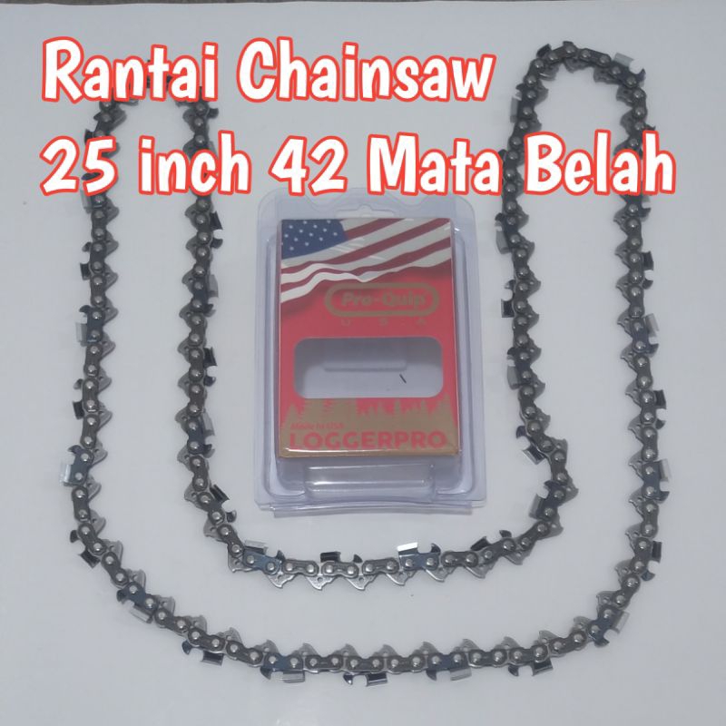 Jual Rantai Chainsaw Senso 25 Inch 42 Mata Belah Merk PRO-QUIP ORIGINAL | Shopee Indonesia
