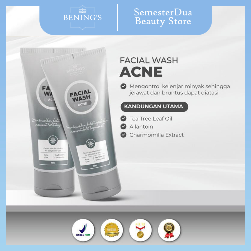 Jual Facial Wash Acne / Pembersih wajah dengan busa lembut, efektif ...