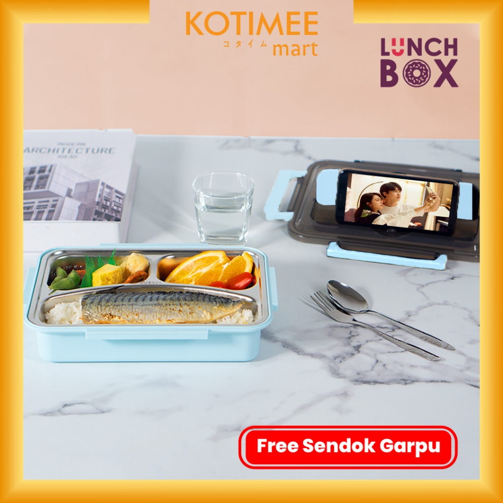 Jual Lunch Box Kotak Makan Stainless Steel 304 Lunch Box 4 Sekat ...