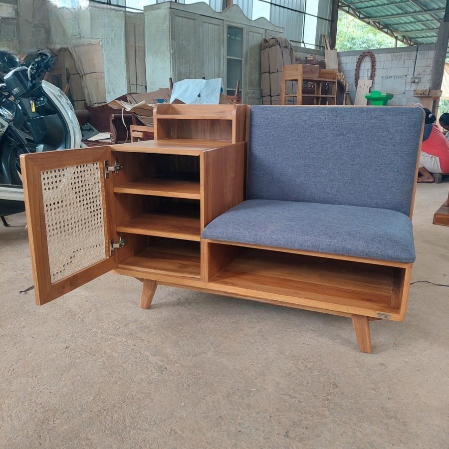Jual Bench Sofa Rak Sepatu | Bangku Sofa Rak Sepatu | Lemari Rak Sepatu ...