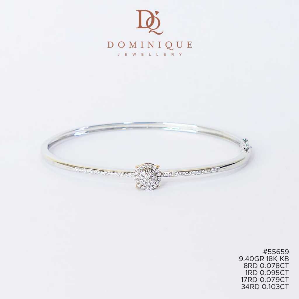 Jual Gelang Diamond (Berlian) Dominique Jewellery 18K 55659 | Shopee ...