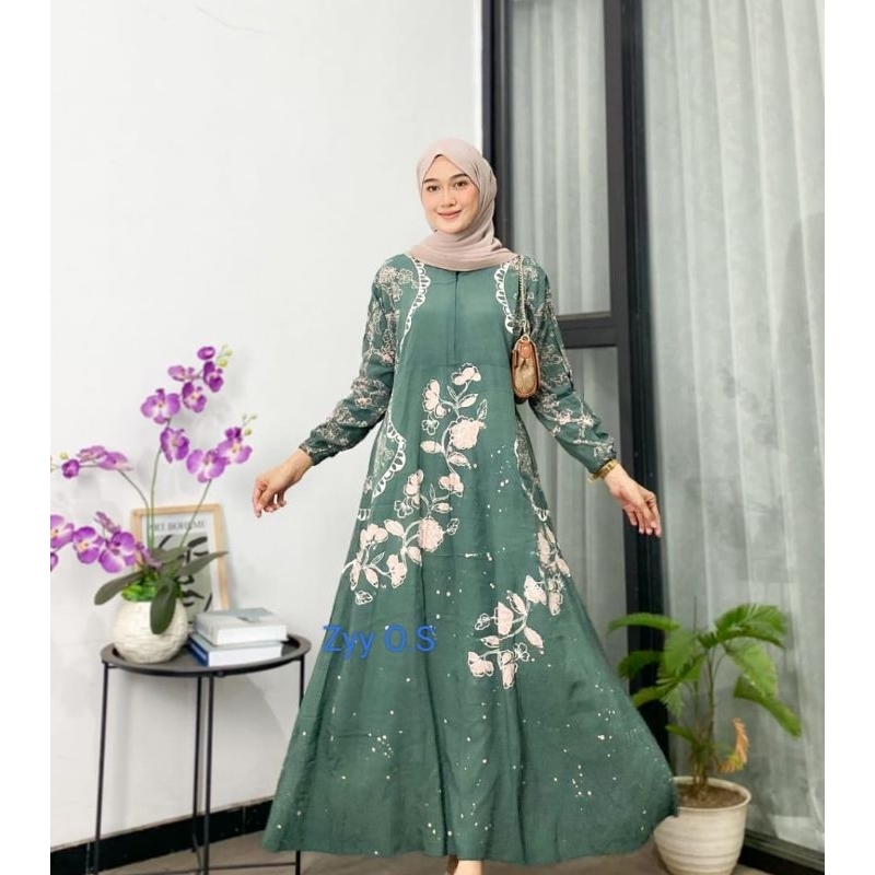 Jual Gamis Rayon Twill Ori Gamis Batik Busui Terbaru Gamis Rayon Premium | Shopee Indonesia