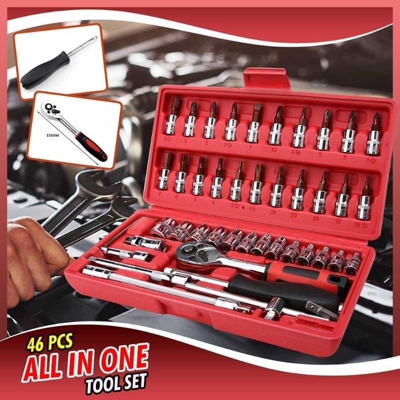 Jual Obeng Set Reparasi Motor dan Mobil 46 in 1 Serbaguna | Shopee ...