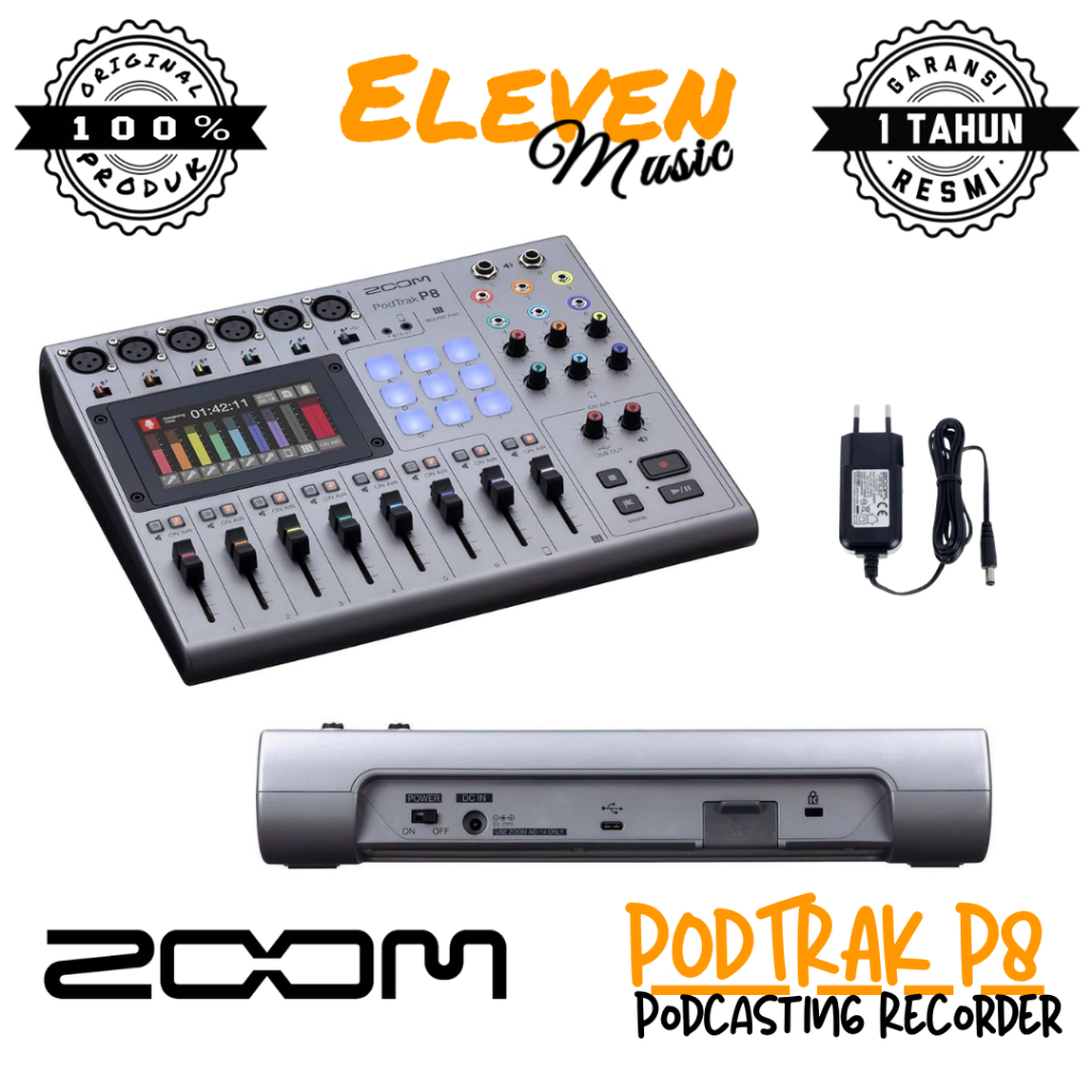 Jual Zoom PodTrak P8 8-channel Podcasting Mixer Original | Shopee Indonesia