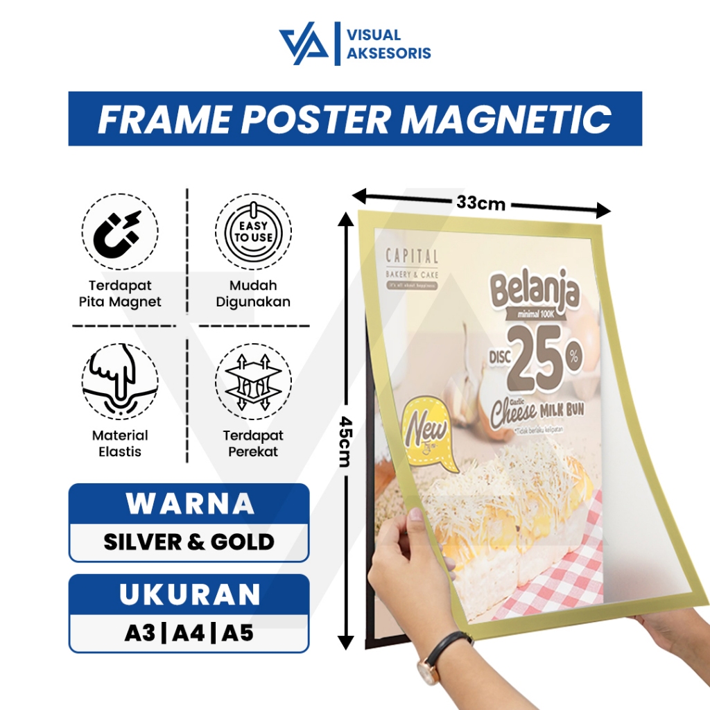 Jual Frame Poster Magnetic / Bingkai File Frame / Tempat Poster Tempel ...