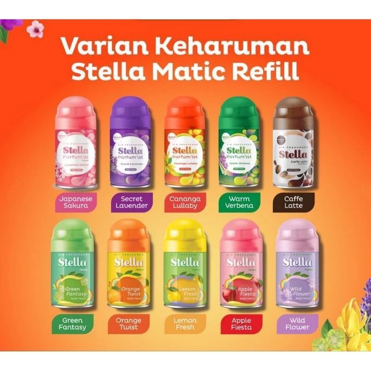 Jual Stella Matic Spray REFILL Air Freshener 146 gr / 160 ml | Shopee ...