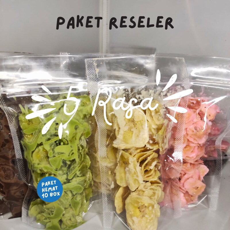 Jual Keripik Pisang Coklat Lumer Paket Reseler isi 10 pcs Standing ...