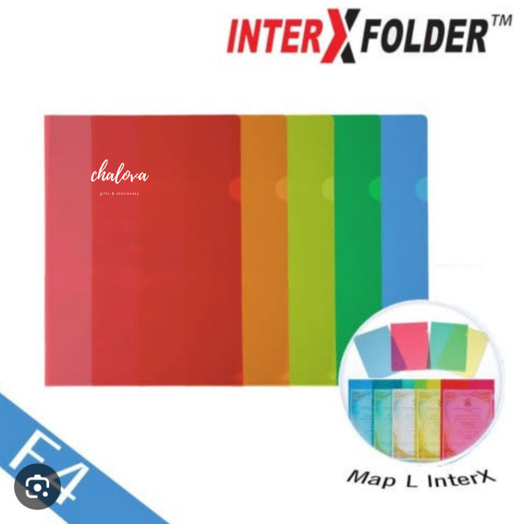 Jual [LUSIN] MAP L INTER X F4 TRANSPARAN / MAP PLASTIK UKURAN FOLIO ...