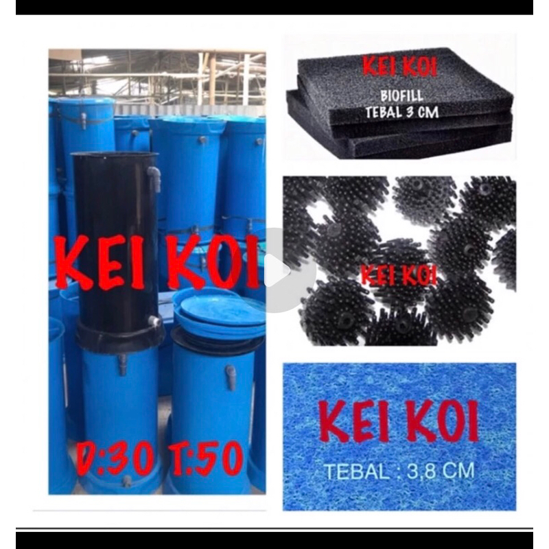 Jual FILTER KOLAM / FILTER TABUNG / FILTER TONG FIBER D:30 T:50 ...