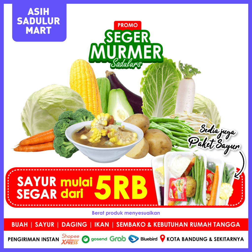 Jual Sayur Segar 5RB Promo Sayuran & Paket Sayur Potong (Asem, Lodeh ...