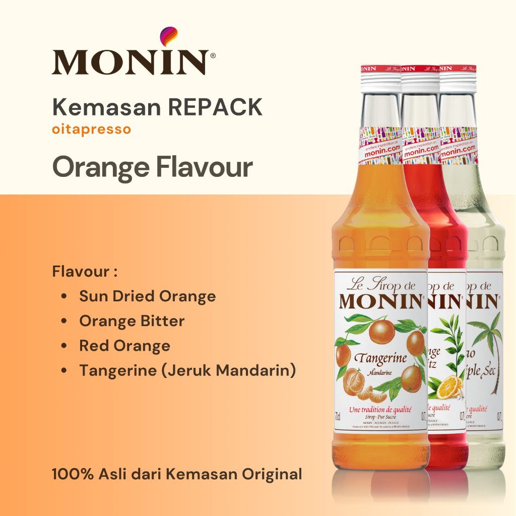 Jual REPACK - All Varian Monin Syrup / Orange Flavour [100] g | Shopee ...