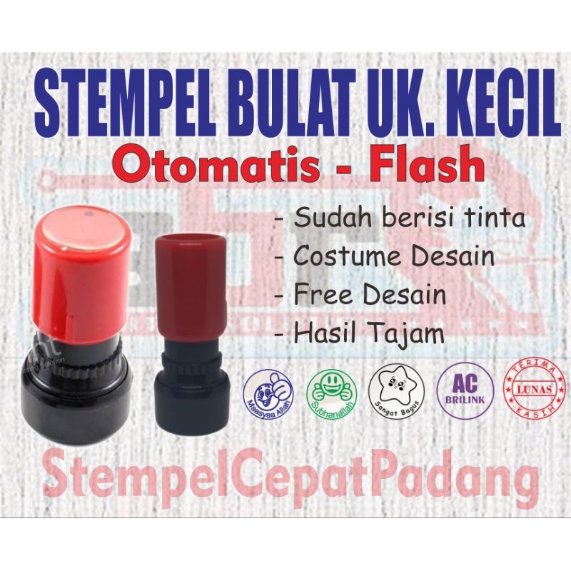 Jual STEMPEL WARNA BULAT UKURAN KECIL MURAH!!! Free Desain,Sehari Siap ...