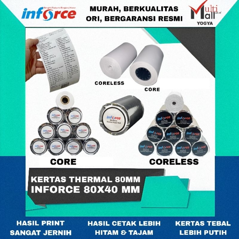 Jual KERTAS THERMAL 80X40 MM STRUK KASIR 80MM UNIVERSAL | Shopee Indonesia