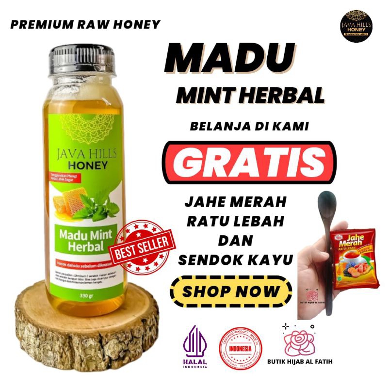 Jual Java hills honey madu mint 330gr batuk flu asma sinusitis herbal ...