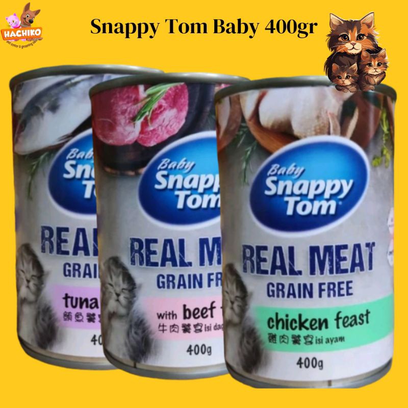 Jual Snappy Tom Baby 400gr/ Baby Snappy Tom/Makanan Kaleng Kucing ...