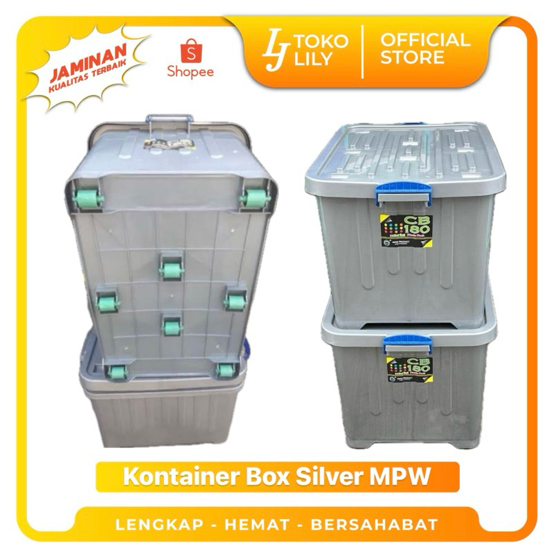 Jual Kontainer Box Plastik Silver Besar MPW 140/180 Liter Murah ...