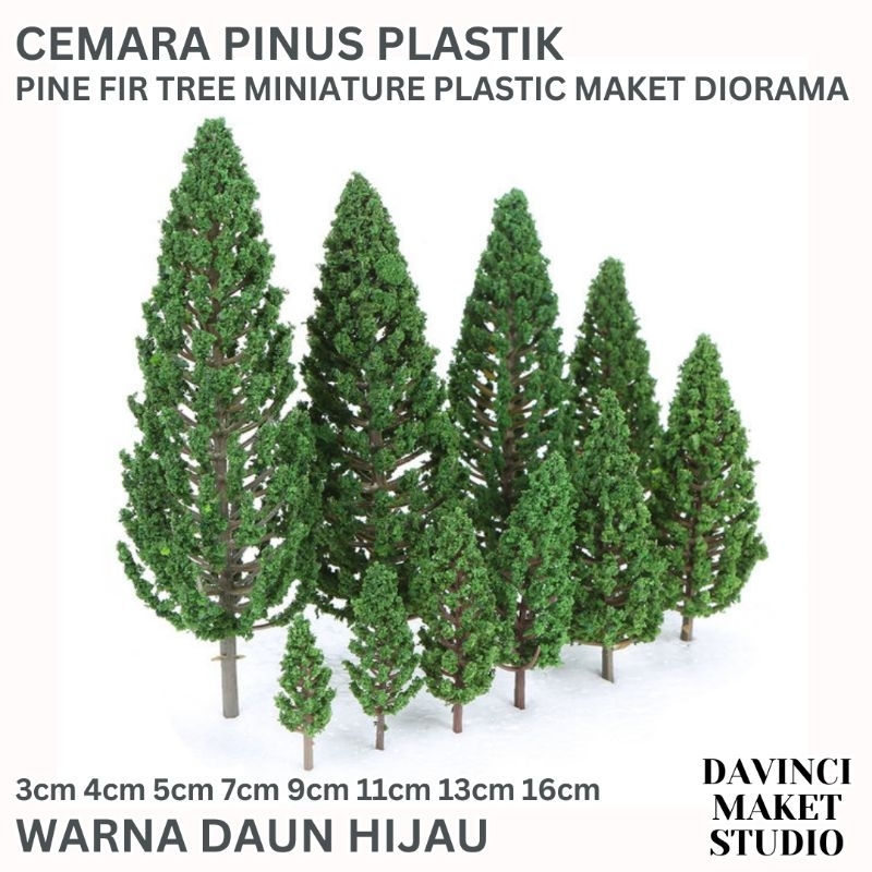 Jual (Satuan) Miniatur Pohon Cemara Kepyur Plastik Satuan Maket Diorama ...