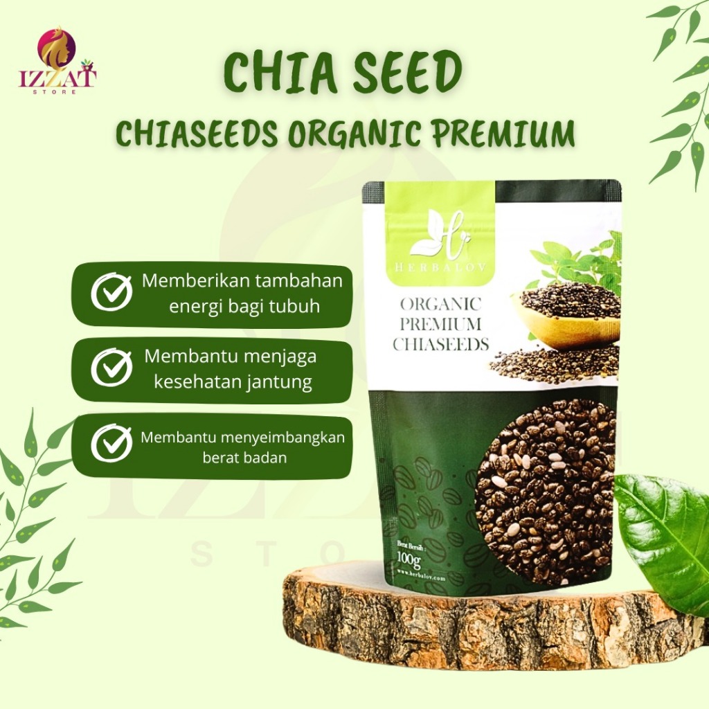 Jual Herbalove Chia Seed Organik 100 gr Premium- menjaga kesehatan ...