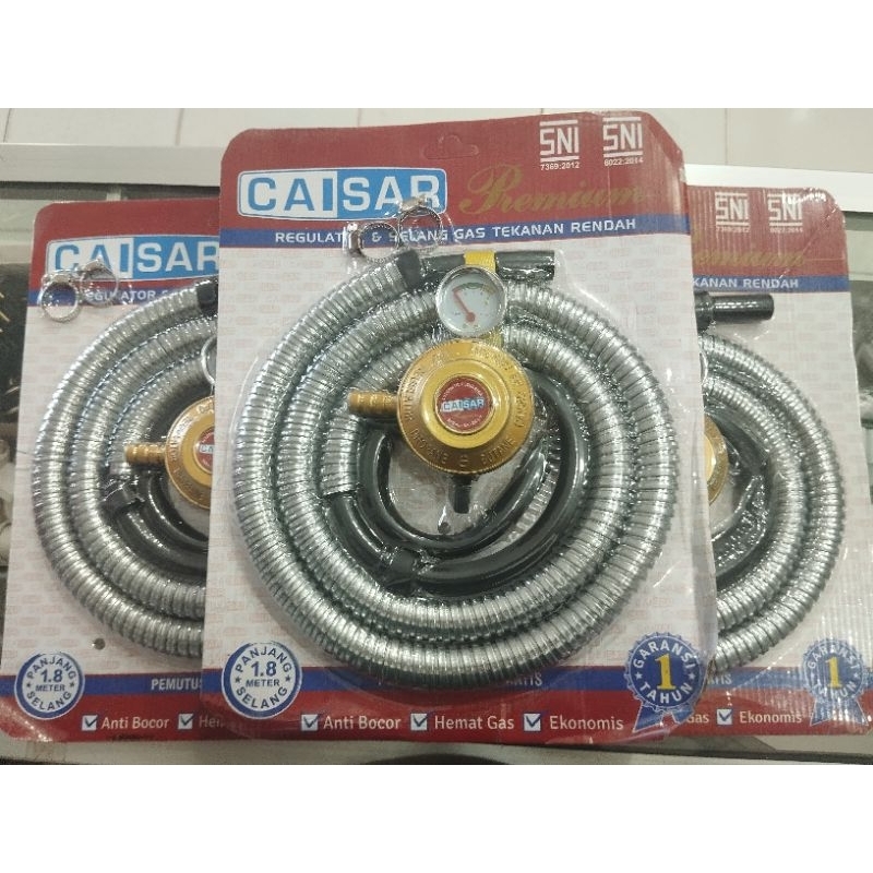Jual Regulator & Selang gas caisar premium 1.8m / Regulator & Selang ...