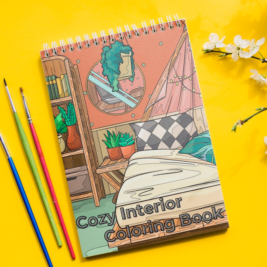 Jual Coloring Book Cozy Interior Edition - Aesthetic Interior - Buku ...