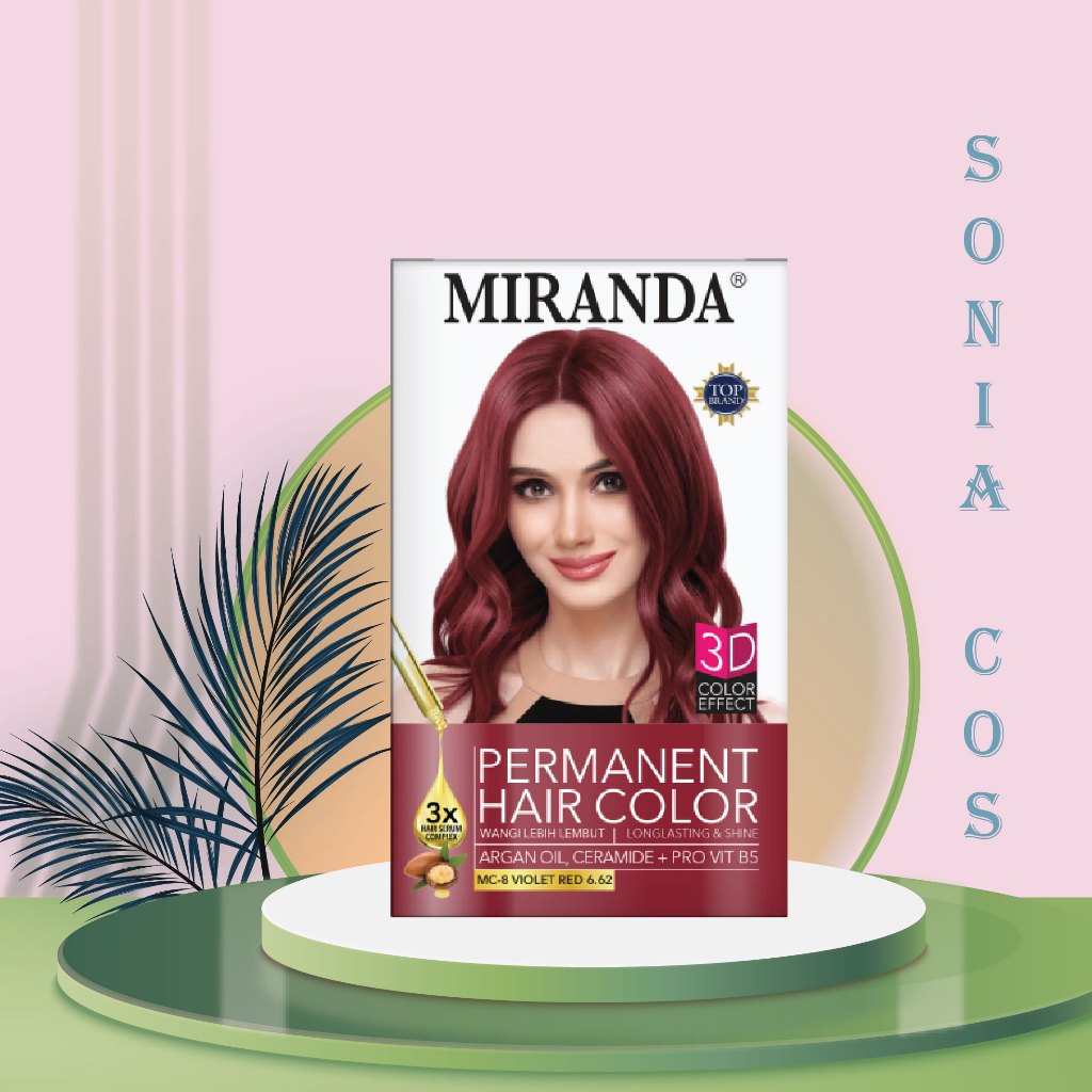 Jual Miranda hair color mc8(violed red)30ml | Shopee Indonesia
