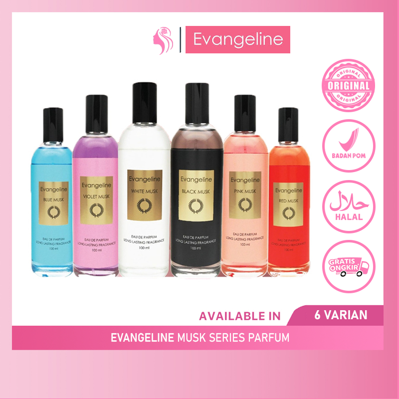 Jual Evangeline Edp Parfum White Musk - Black Musk - Red Musk - Blue ...