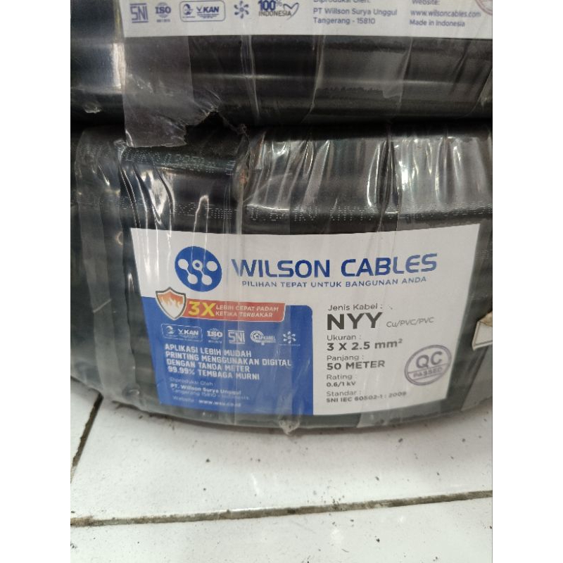 Jual WILSON Kabel NYY 3x2,5mm2 TEMBAGA TUNGGAL/KAWAT SNI LMK | Shopee ...