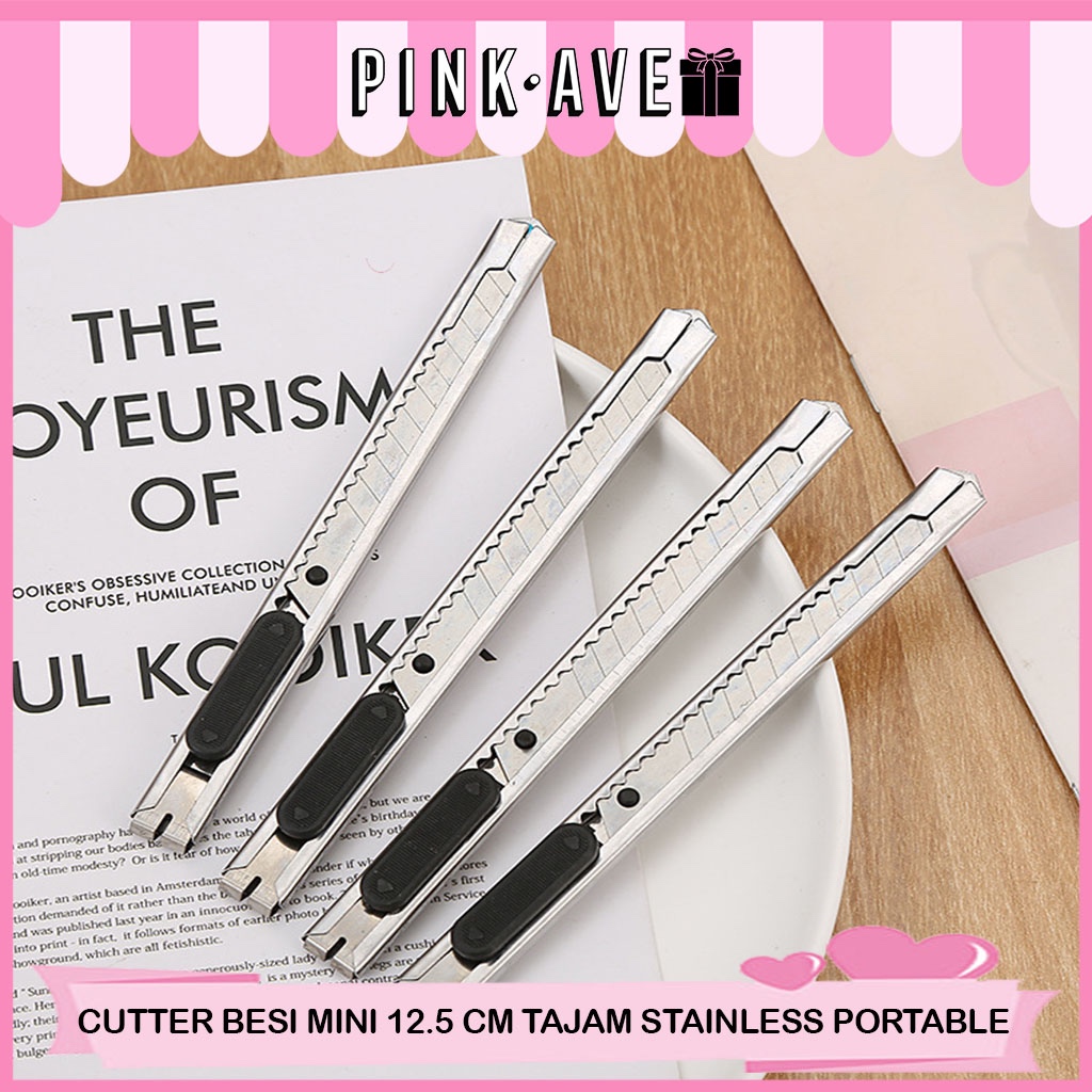 Jual Pisau Cutter Besi Mini 12.5 cm Stainless Cutter Grosir Eceran ...