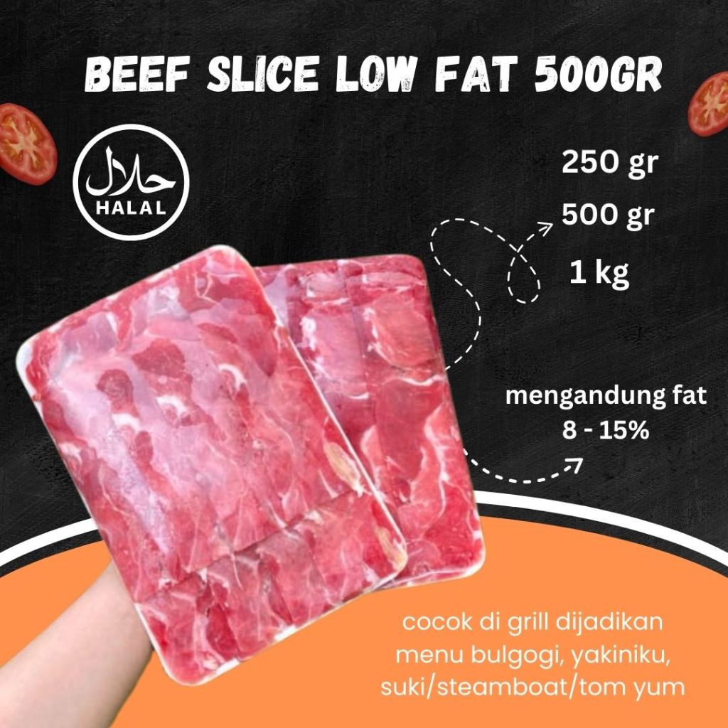Jual BEEF SLICE LOW FAT AUS (U/ SUKIYAKI/YAKINIKU/SHABU SHABU) 500GR ...
