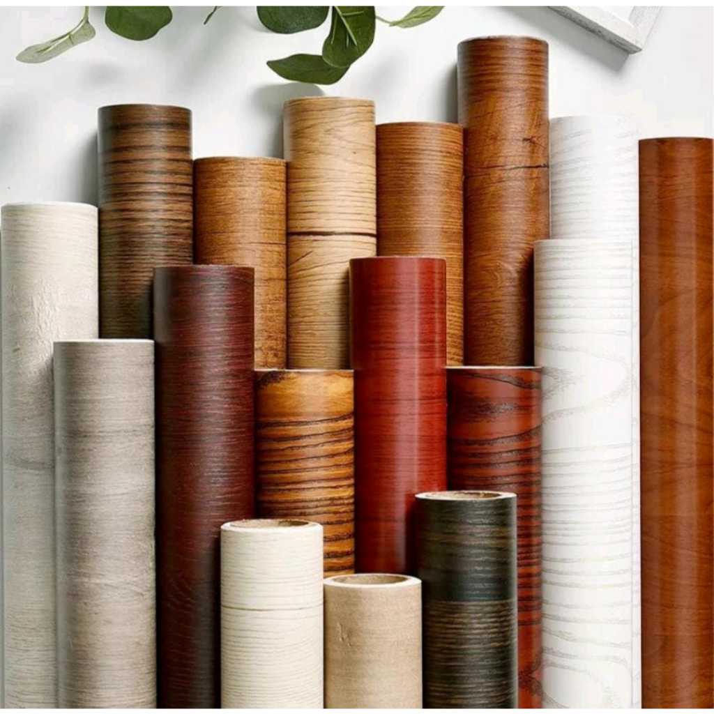 Jual 1 METER WALLPAPER DINDING MOTIF SERAT KAYU / STICKER MOTIF KAYU ...