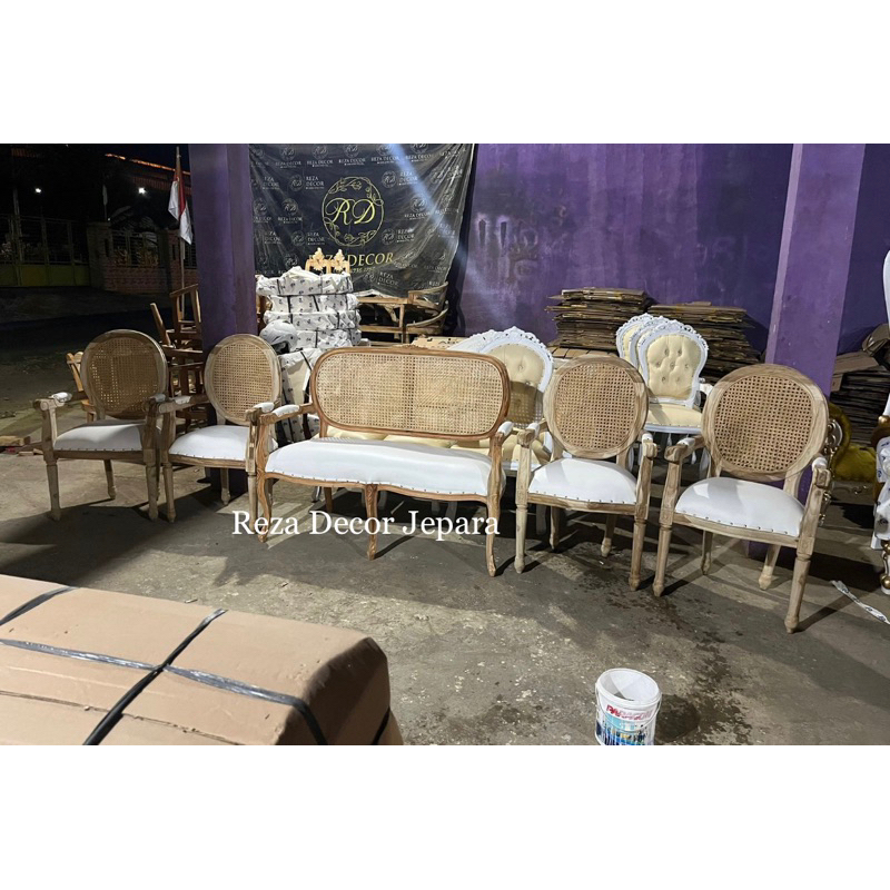 Jual kursi manten rotan / kursi pelaminan rotan / kursi pengantin rotan ...