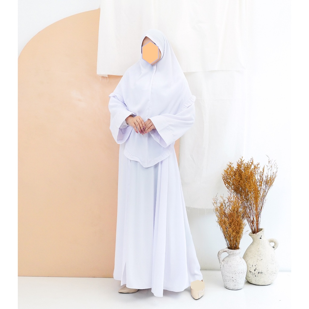 Jual Abaya Umroh / Gamis Umroh / Abaya semi outer kain woolpeach lux ...