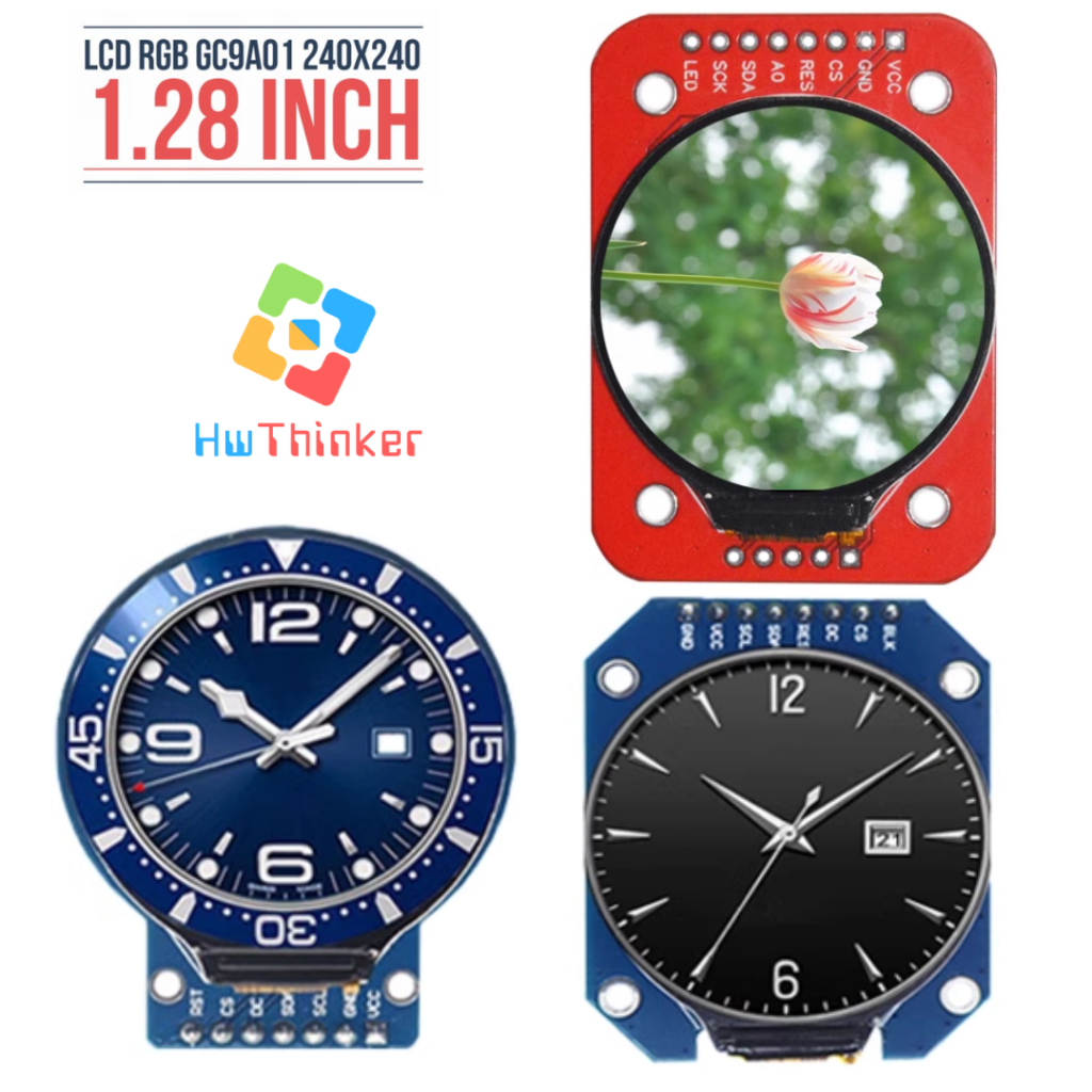 Jual Modul TFT Display 1.28 Inch LCD Round RGB 240*240 GC9A01 240x240 ...