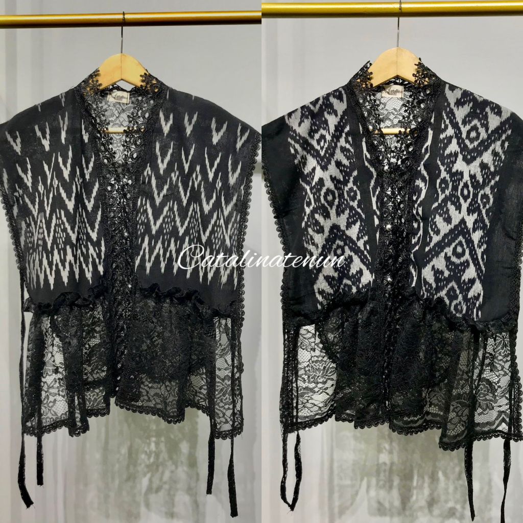 Jual BAJU TENUN COUPLE FAMILY VEST TENUN MIX BRUKAT X KEMEJA TENUN PRIA ...