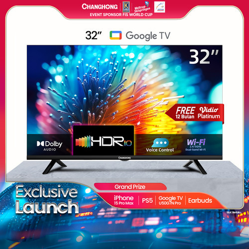 Jual Changhong Google TV 32 inch HD Google Smart TV Digital TV (L32M91) | Shopee Indonesia