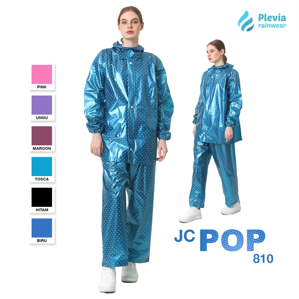 Jual PLEVIA - Jas Hujan Dewasa Pop 810 / Rain Coat Set Jaket + Celana ...