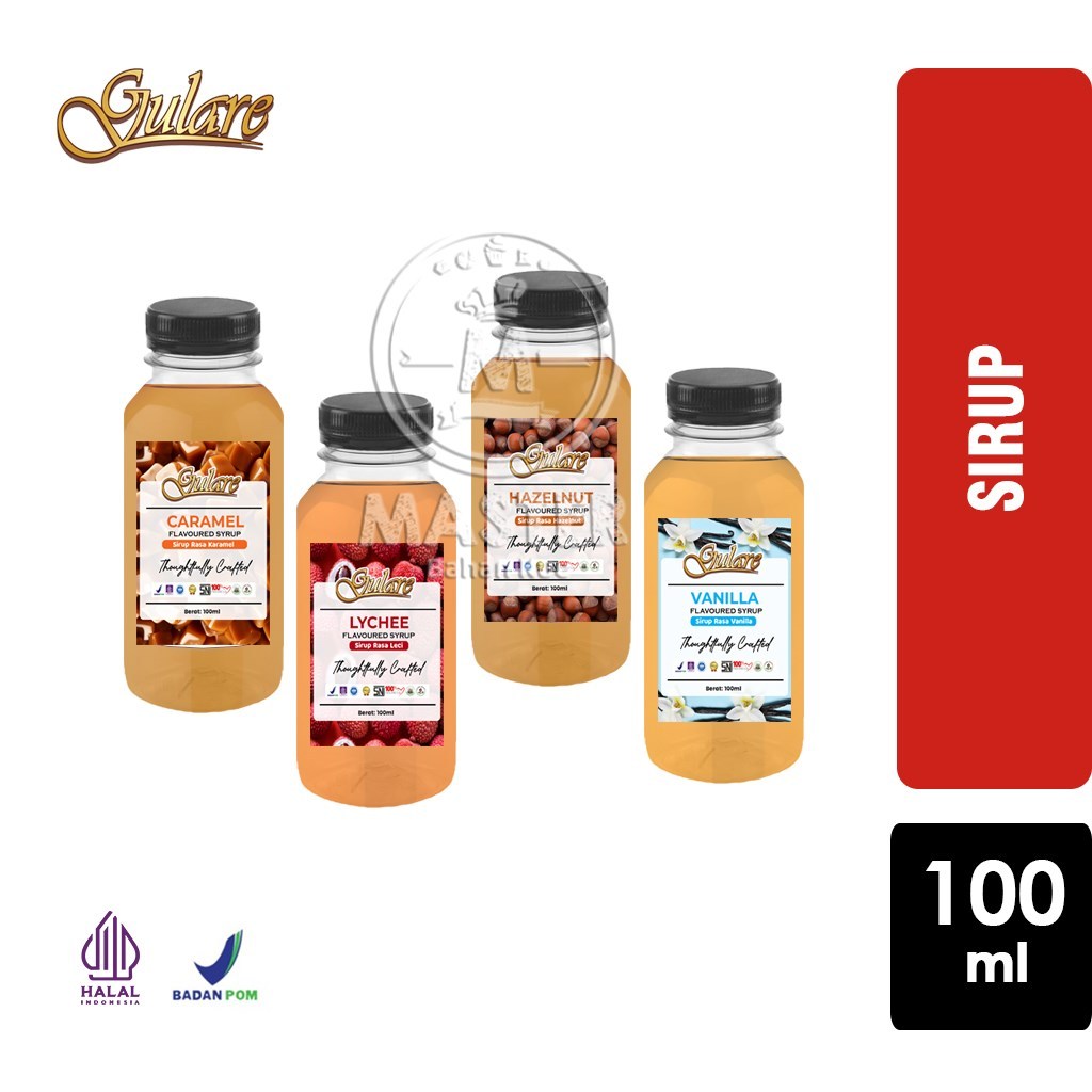 Jual Sirup Gulare Sample Syrup 100ml Repack All Varian [1 pcs] | Shopee ...
