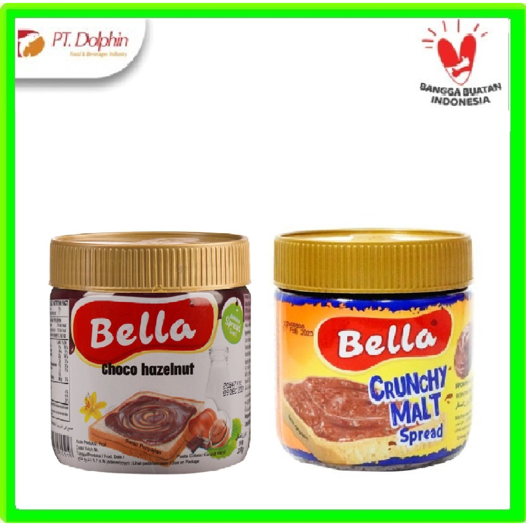 Jual Bella Spread Crunchy Malt 300g Choco Hazelnut 300gram Bella Selai ...