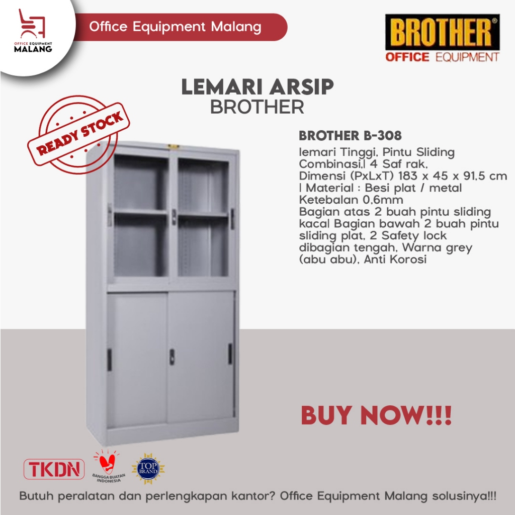 Jual LEMARI ARSIP BROTHER B 308/LEMARI BESI/LEMARI ARSIP | Shopee Indonesia
