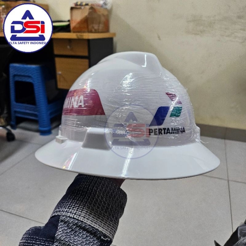 Jual Helm Safety MSA Fullbrim Pertamina Original Fastrack - Helm MSA ...