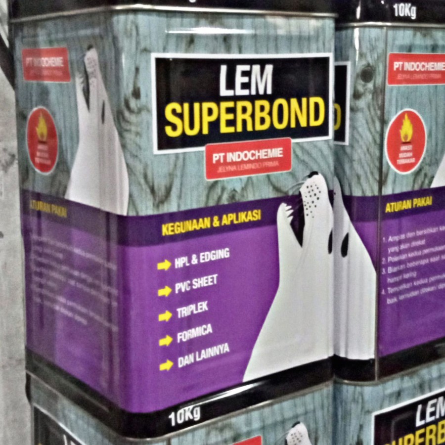 Jual Lem Kuning HPL Triplek SUPERBOND Blek 10 KG | Shopee Indonesia